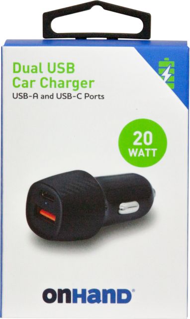ON HAND DUAL PORT CAR CHARGER, BLACK - ONLINE ONLY | OnHand | Webster ...